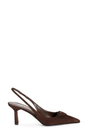 Prada Logo Slingback Pump - F0003 Moro