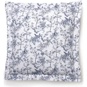 PETITE PLUME Timeless Toile Cotton Percale Pillow Sham - White
