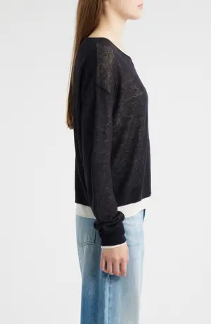 BOSS Contrast Wool-blend Sweater