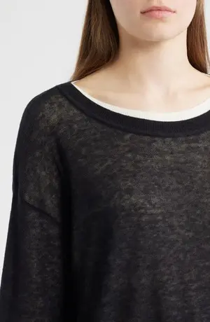 BOSS Contrast Wool-blend Sweater