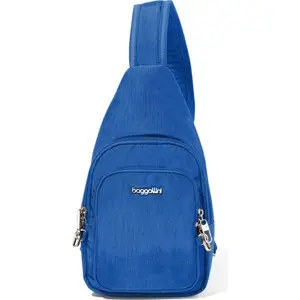 BAGGALLINI Baggallini Securtex Classic Anti-Theft Daytripper Sling Bag Lapis