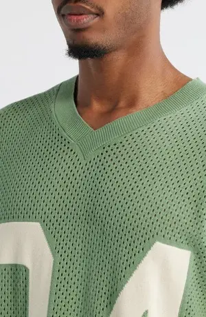 DIET STARTS MONDAY 84 Mesh Cotton Appliqué Jersey