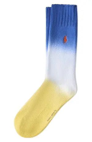 Polo Ralph Lauren Tie-dye Crew Socks - Yellow Multi