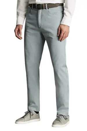 CHARLES TYRWHITT Five-pocket Straight Leg Jeans - Light Blue