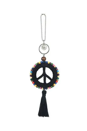 THE SAK The Sak Yarn Charmz Crochet Peace Dangle Black