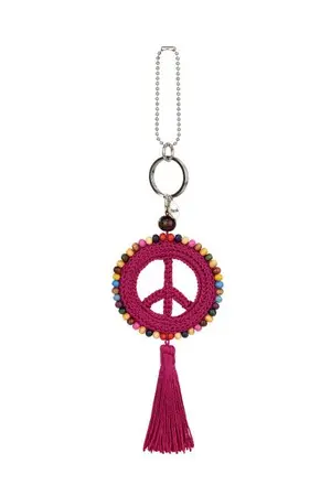 THE SAK Yarn Charmz Crochet Peace Dangle - Pinkberry