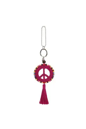 THE SAK Yarn Charmz Crochet Peace Dangle - Pinkberry