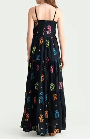 HOLICHIC Embroidered Cotton Maxi Sundress