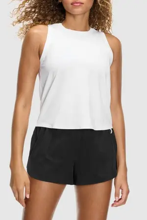 PELOTON Interlock Bonded Performance Run Tank - Bright White