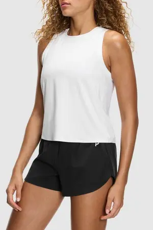 PELOTON Interlock Bonded Performance Run Tank - Bright White