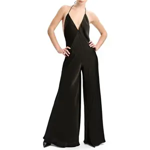 Bardot Keaton Wide Leg Halter Jumpsuit - Black