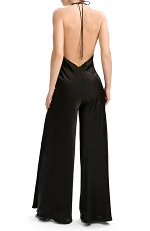 Bardot Keaton Wide Leg Halter Jumpsuit