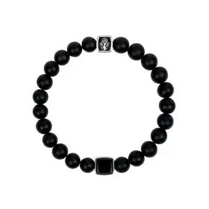 KARMA AND LUCK Matte Onyx Beaded Bracelet - Black
