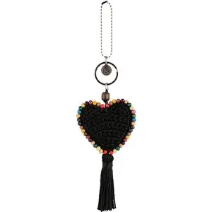 THE SAK Yarnicharmz Crochet Heart Dangle - Black