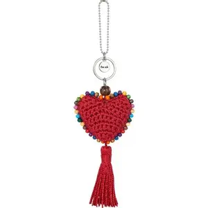 THE SAK Yarnicharmz Crochet Heart Dangle - Rocket Red