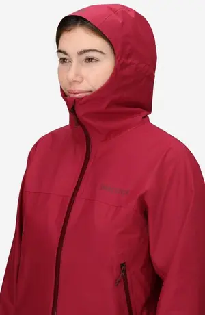 MARMOT Minimalist Pertex® Waterproof Hooded Jacket - Red Mulberry
