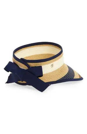 Cole Haan Stripe Packable Straw Visor