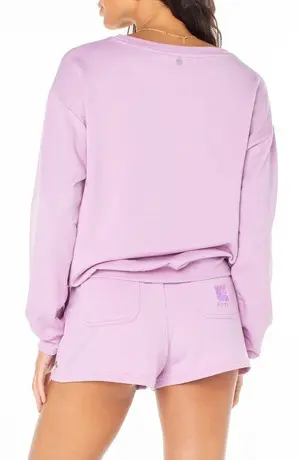 Roxy Surfing Moonlight Graphic Sweatshirt - Orchid Bouquet Solid