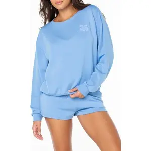 Roxy Surfing Moonlight Graphic Sweatshirt - Silver Lake