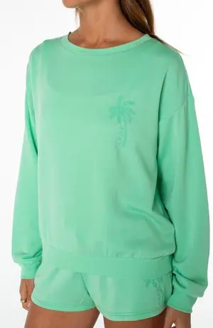 Roxy Surfing Moonlight Graphic Sweatshirt - Spring Bud