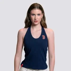 LUSSO Boston Red Sox Noelle V-neck Tank Top