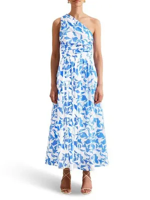 RO&ZO Aubrey One Shoulder Maxi Dress