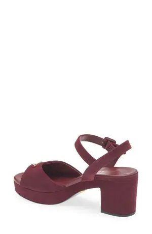 Prada Logo Platform Sandal