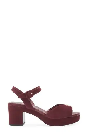 Prada Logo Platform Sandal