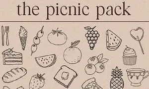 INKED BY DANI The Picnic Pack Temporary Tattoos - Black