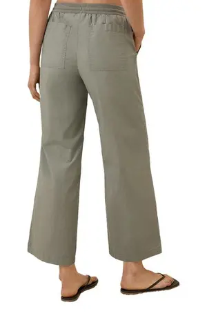 PACT Organic Cotton Poplin Wide Leg Trousers - Shadow