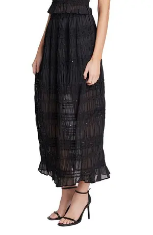 Endless Rose Sequin Embellished Chiffon Maxi Skirt