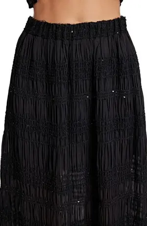 Endless Rose Sequin Embellished Chiffon Maxi Skirt