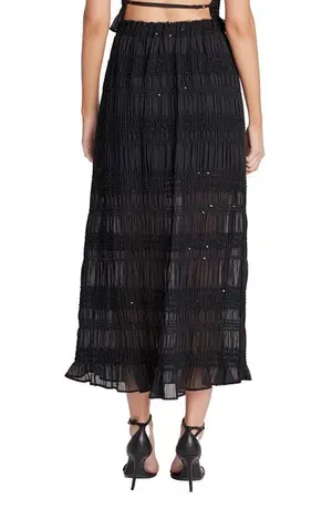 Endless Rose Sequin Embellished Chiffon Maxi Skirt