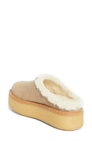 Prada Evolve Genuine Shearling Clog - Deserto