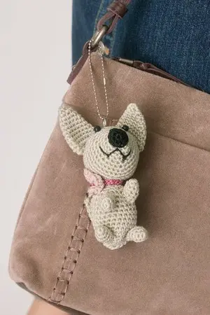 THE SAK Yarnicharmz Hand Crochet Dangledogs - Natural Chihuahua