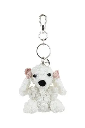 THE SAK Yarnicharmz Hand Crochet Dangledogs White Poodle
