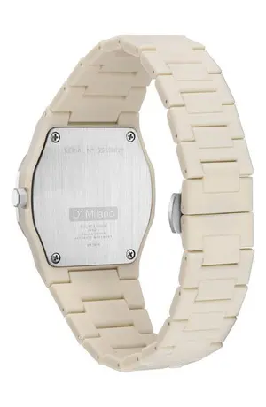 D1 MILANO Polycarbonate Bracelet Watch - Beige/ Light Grey