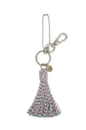 THE SAK Hand Crochet Dangle - Pale Aqua And Bing Cherry