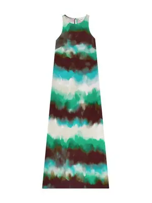 RO&ZO Sleeveless Printed Maxi Dress - Green Watercolour