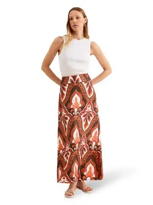 RO&ZO Tile Printed Skirt