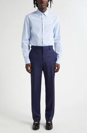 Versace Virgin Wool Tapered Trousers