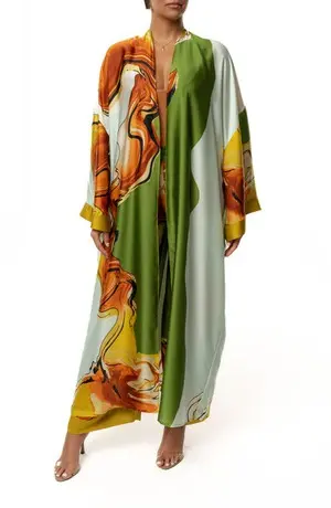 JLUXLABEL Nola Satin Maxi Duster
