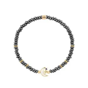 KARMA AND LUCK Lunar Sanctuary Hematite Bracelet - Grey/white