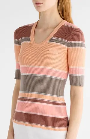 Chloé Stripe Cotton Rib Top
