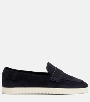 Tory Burch Double T Suede Loafers