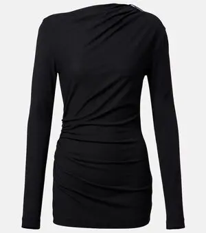 Brunello Cucinelli Monili Gathered Top - Black