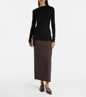 Brunello Cucinelli Monili Gathered Top