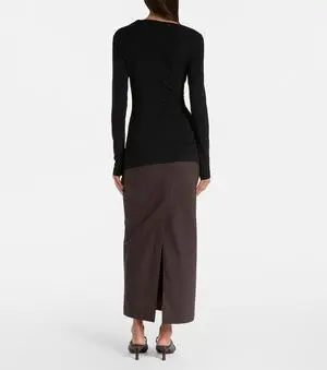 Brunello Cucinelli Monili Gathered Top
