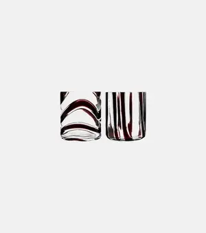 NASONMORETTI Cyrcus Set Of 2 Glass Tumblers - Black