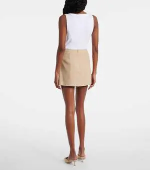 Veronica Beard Alvara Linen-blend Skort - Beige